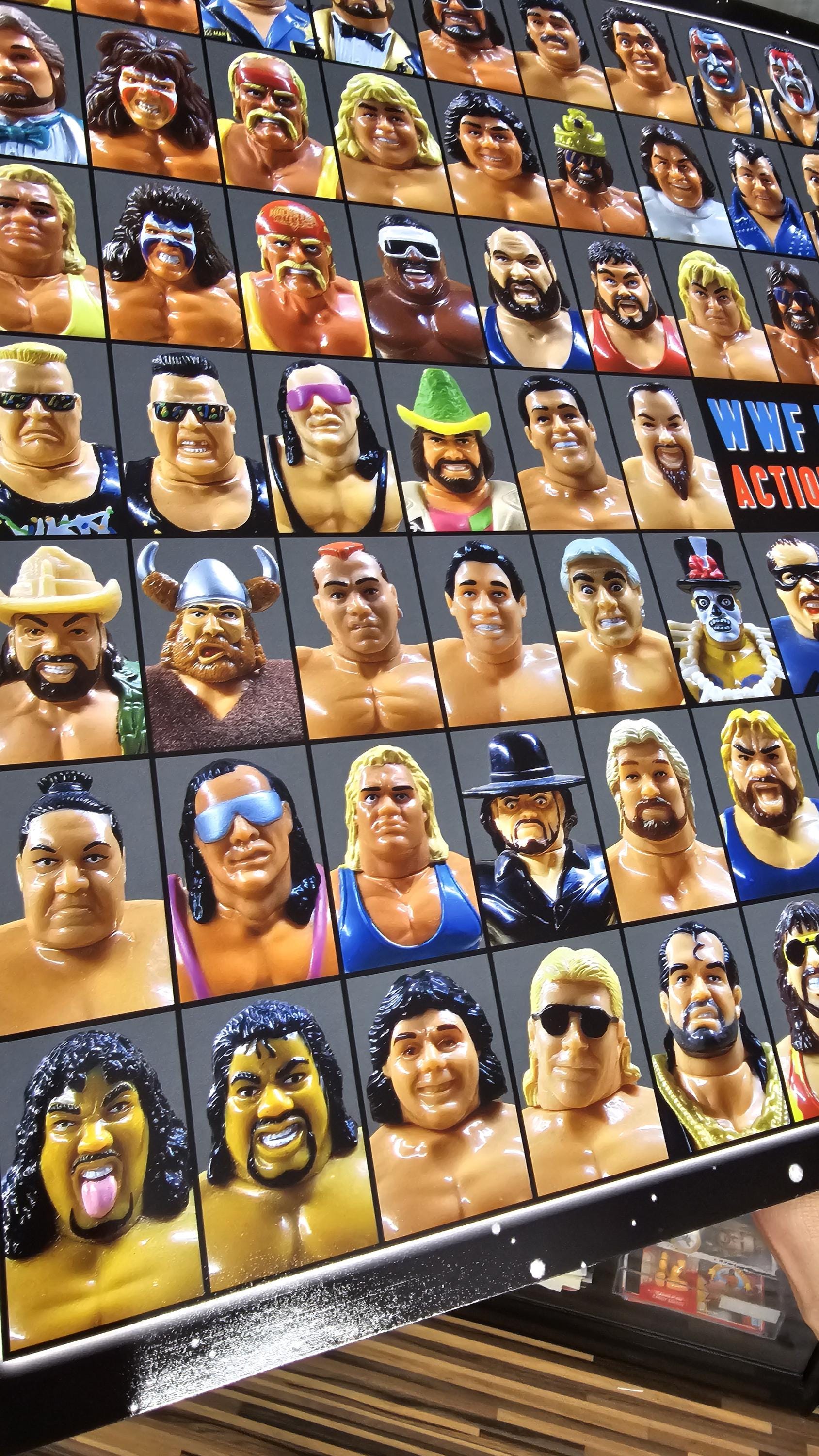 WWF Hasbro Figures Poster: 102 Vintage Wrestlers, Series 1-11 Action ...