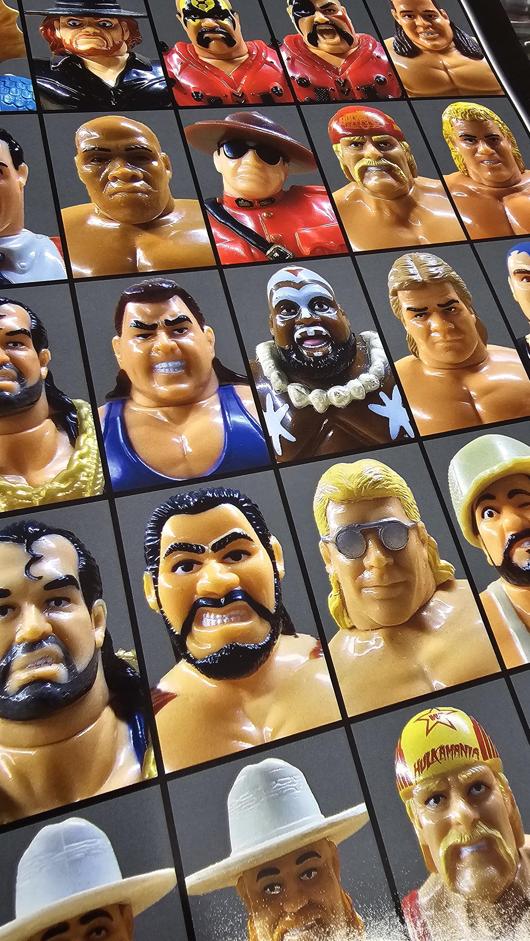 WWF Hasbro Figures Poster: 102 Vintage Wrestlers, Series 1-11 Action ...