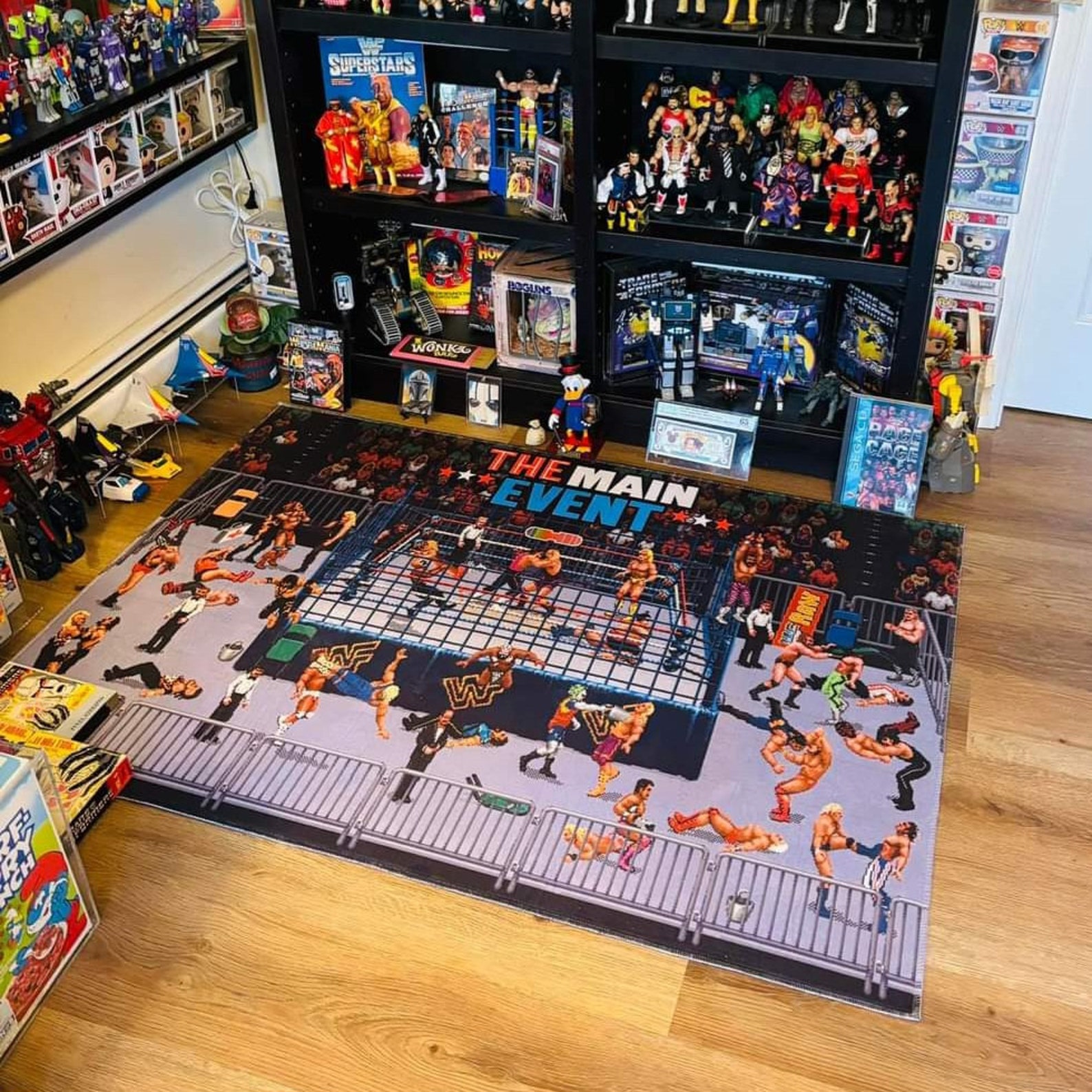 WWF Cage Royal Rumble Retro Rug Carpet Floor Mat Wrestling 16 Bit Video ...