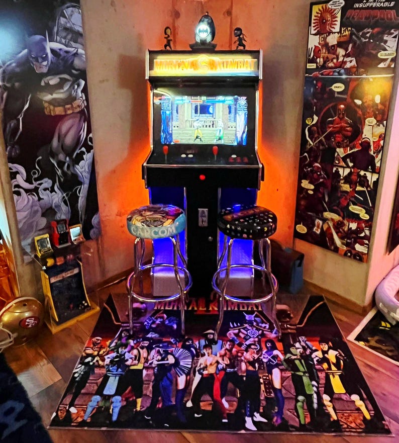Mortal Kombat II Retro Gaming Rug - MK2 Select Screen Pixel Art Floor ...