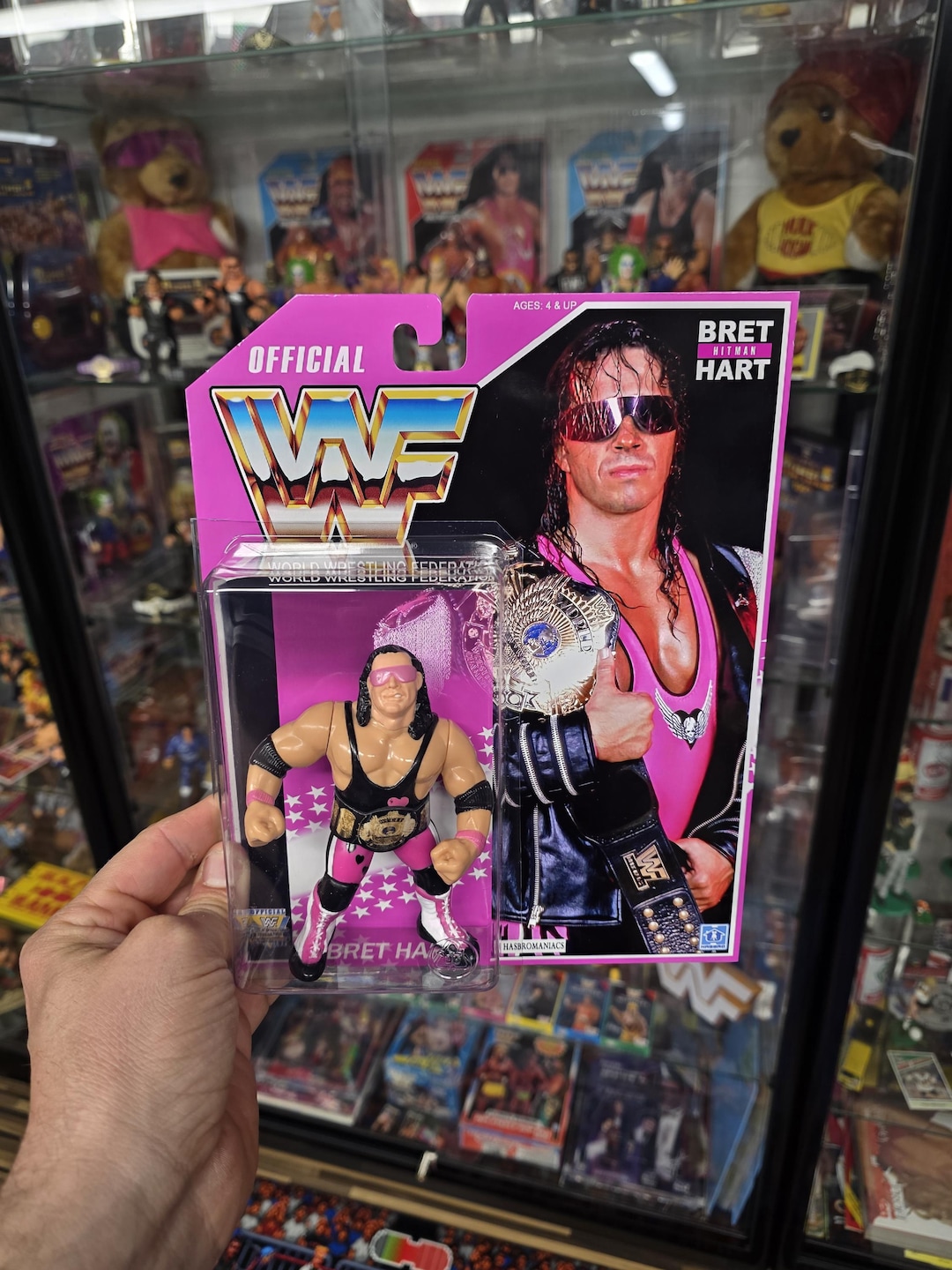 Original Bret Hitman Hart WWF Hasbro Action Figure + Custom CARDBACK ...