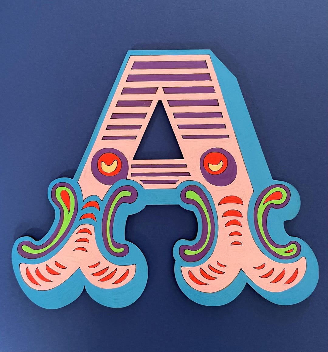 Hand Painted Circus Letters and Numbers 18cm - Etsy UK