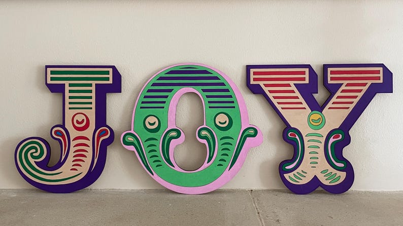 Hand Painted Circus Letters and Numbers 18cm - Etsy UK