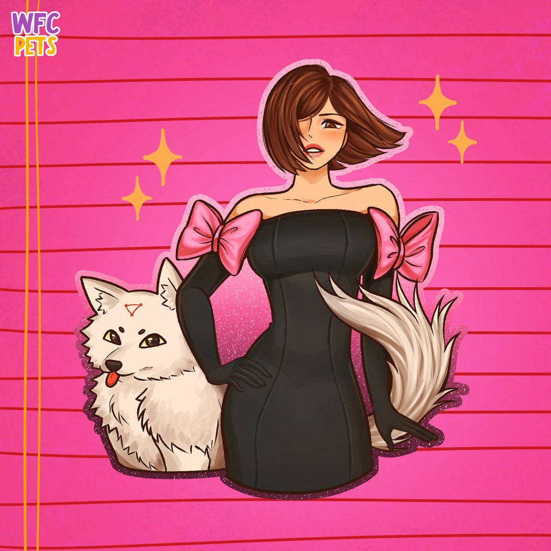 Nobara Kugisaki & White Divine Dog JJK Stickers 2x2in Anime Die-cut ...