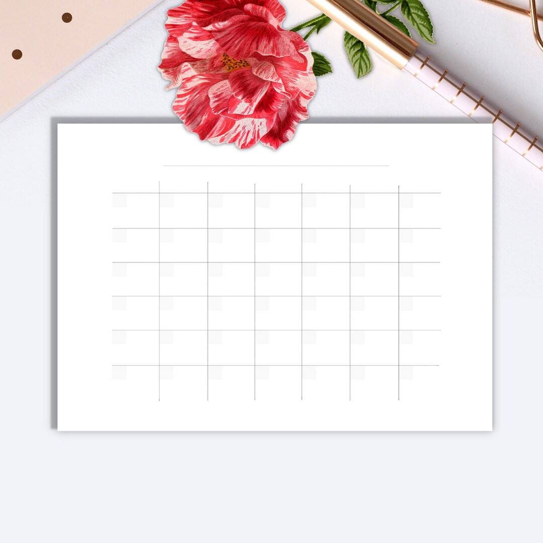 2 Undated Forever/infinite/perpetual Monthly Digital Calendars - Your ...