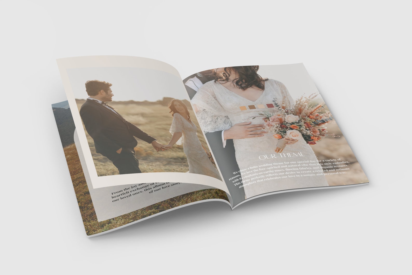 BOHO Wedding Magazine Photo Album Template, Wedding Anniversary Gift ...