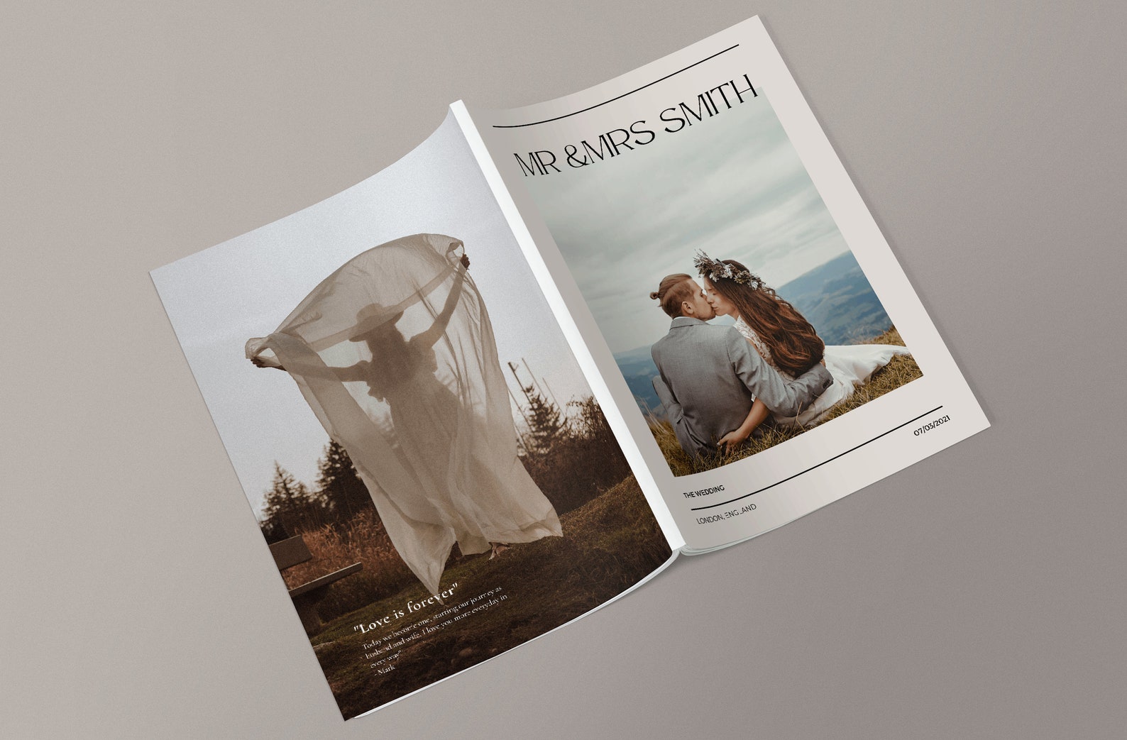 BOHO Wedding Magazine Photo Album Template Wedding - Etsy