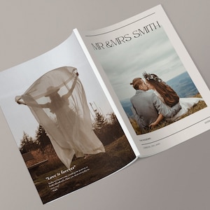 BOHO Wedding Magazine Photo Album Template, Wedding Anniversary Gift ...