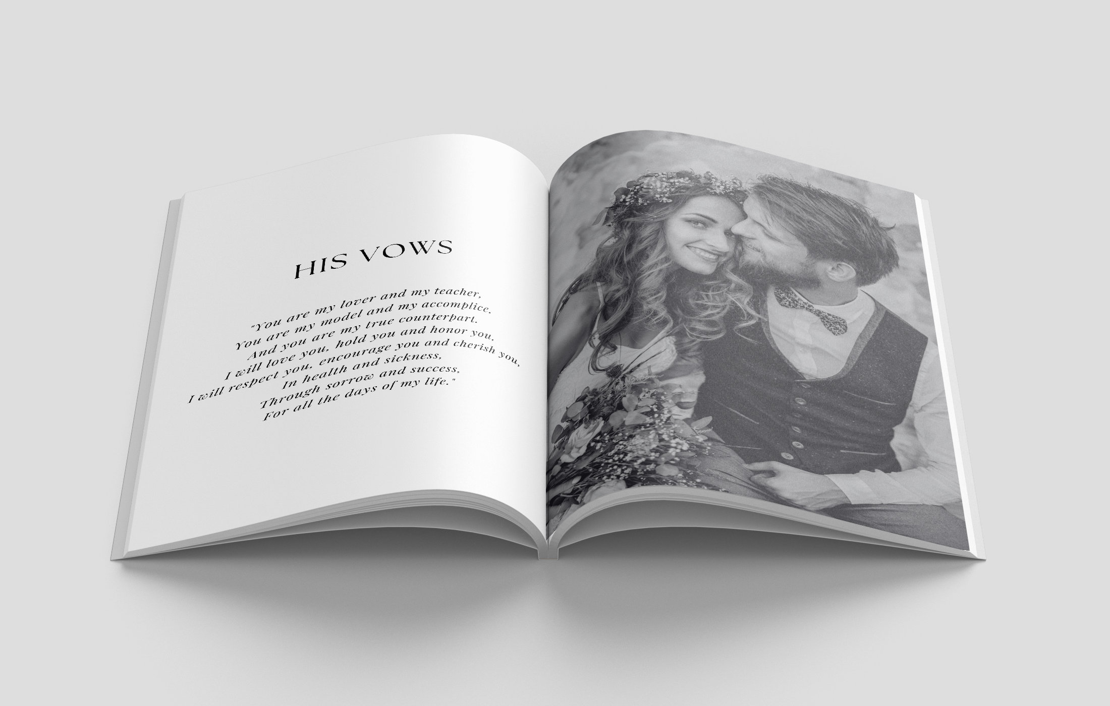 Editorial Wedding Magazine Photo Album Template, Wedding Anniversary ...