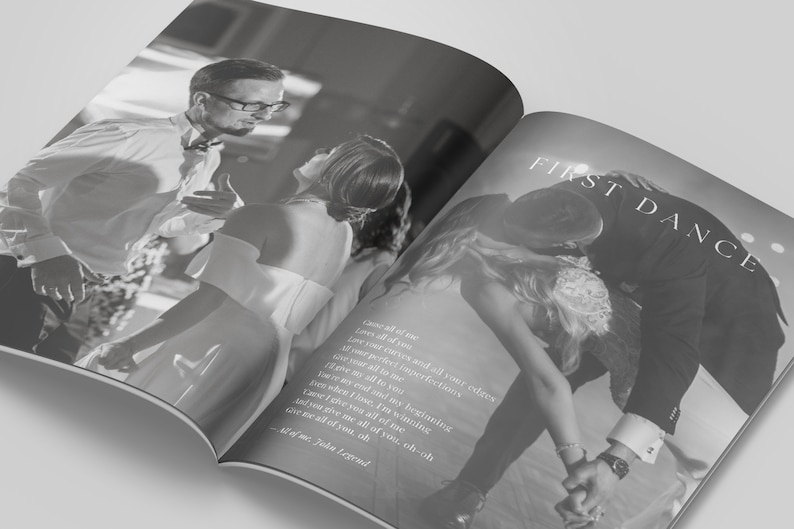 Editorial Wedding Magazine Photo Album Template, Wedding Anniversary ...