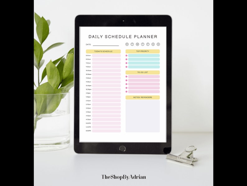 Printable Aesthetic Digital Planner Notes iPad Daily Digital Planner ...