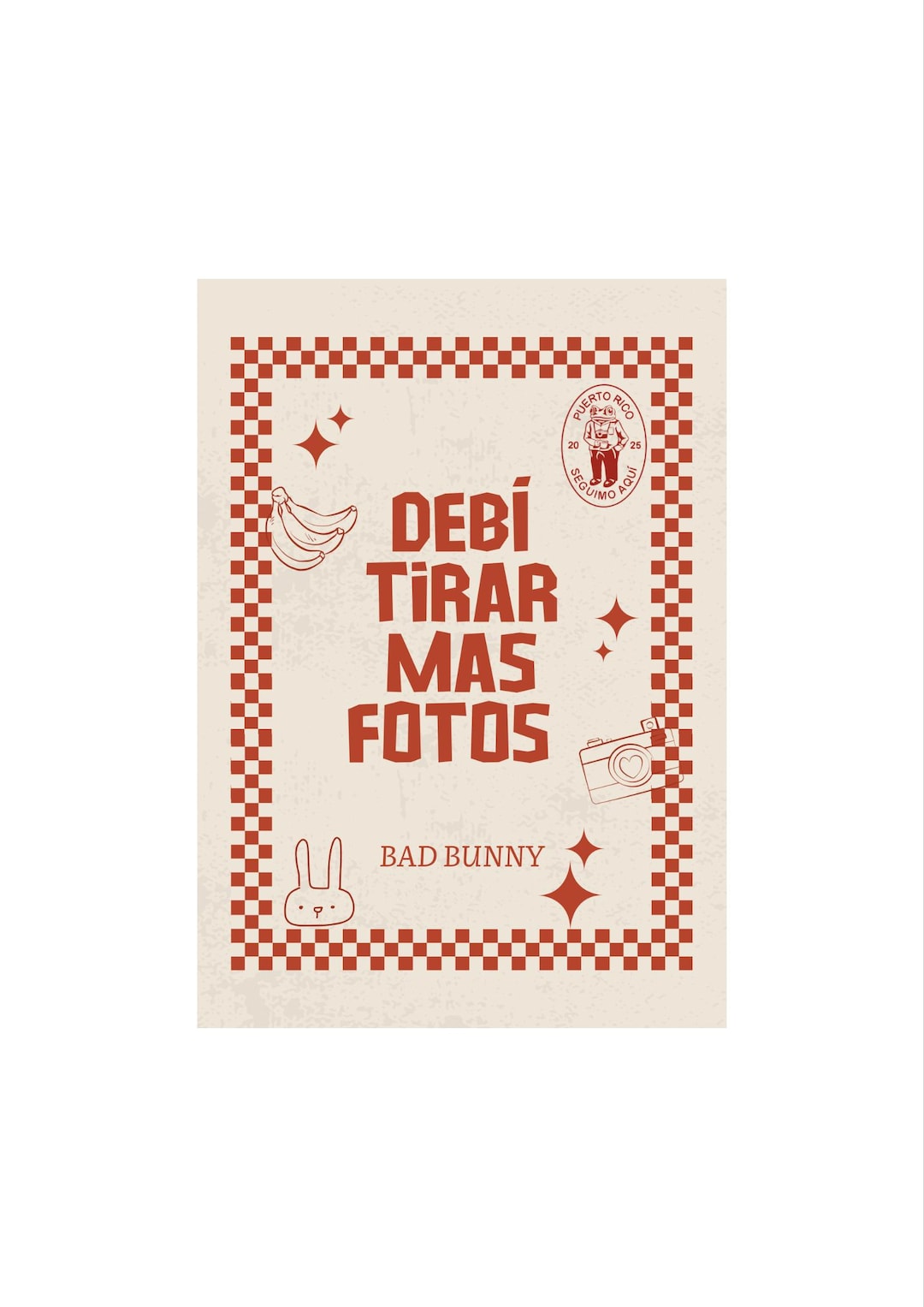 Hard Copy Debí Tirar Más Fotos A3 Poster Bad Bunny Wall Decoration - Etsy