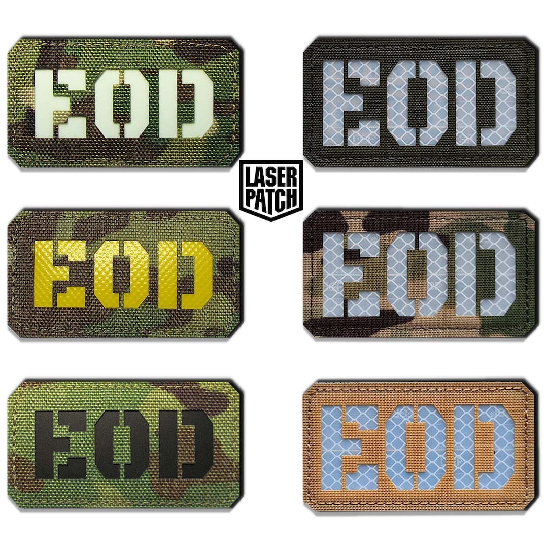 EOD / Navy EOD 3.5x1.9 Laser Cut Cordura With Velcro 90 X 50 Mm - Etsy