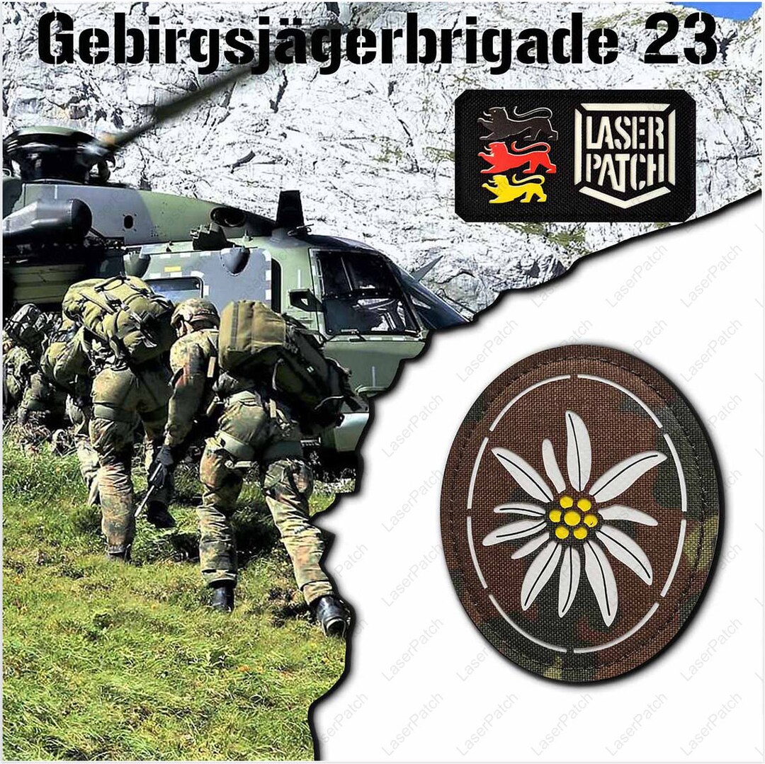 Bundeswehr Gebirgsjaeger Laser Cut Cordura Patch Wiht Velcro - Etsy