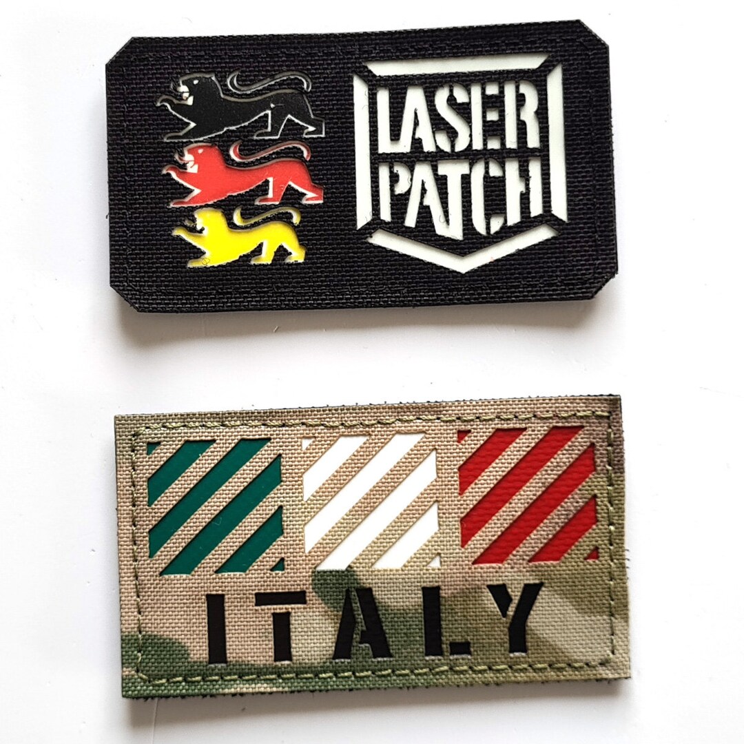 Italy Flag Tactic Laser Cut Cordura Patch With Velcro - Etsy