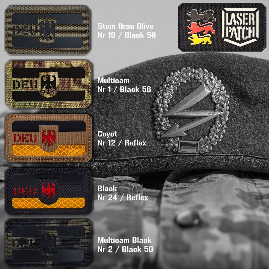 Germany Germany Bundeswehr Laser Cut Cordura Patch With Velcro - Etsy