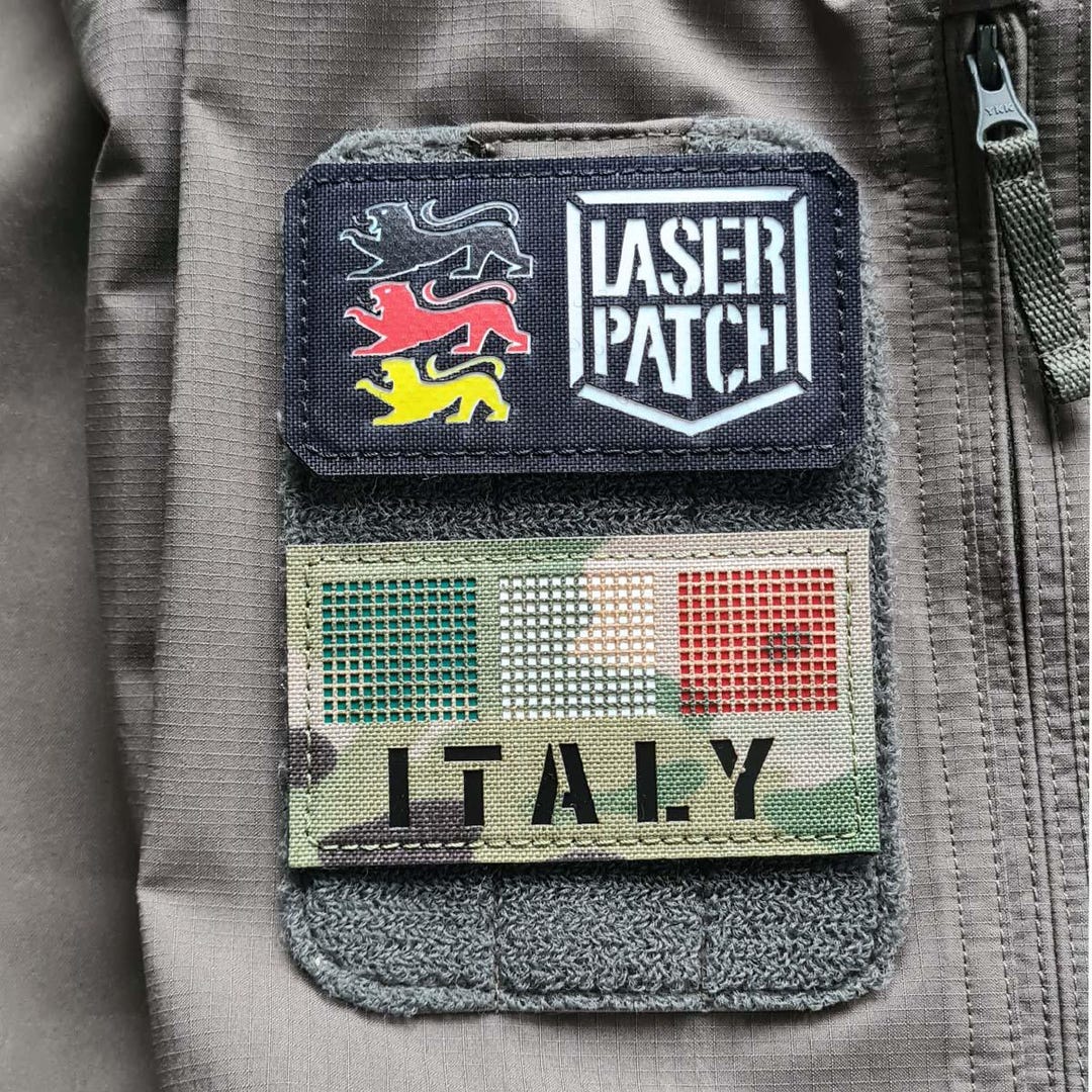 Italy Flag Tactic Laser Cut Cordura Patch With Velcro - Etsy