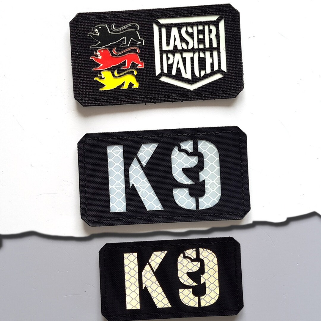 K9 3,laser Cut Cordura Patch With Velcro 5x2 - Etsy