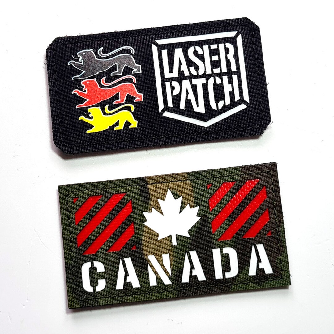 Canada Canadian Flag Tactic Laser Cut Cordura Patch With Velcro - Etsy