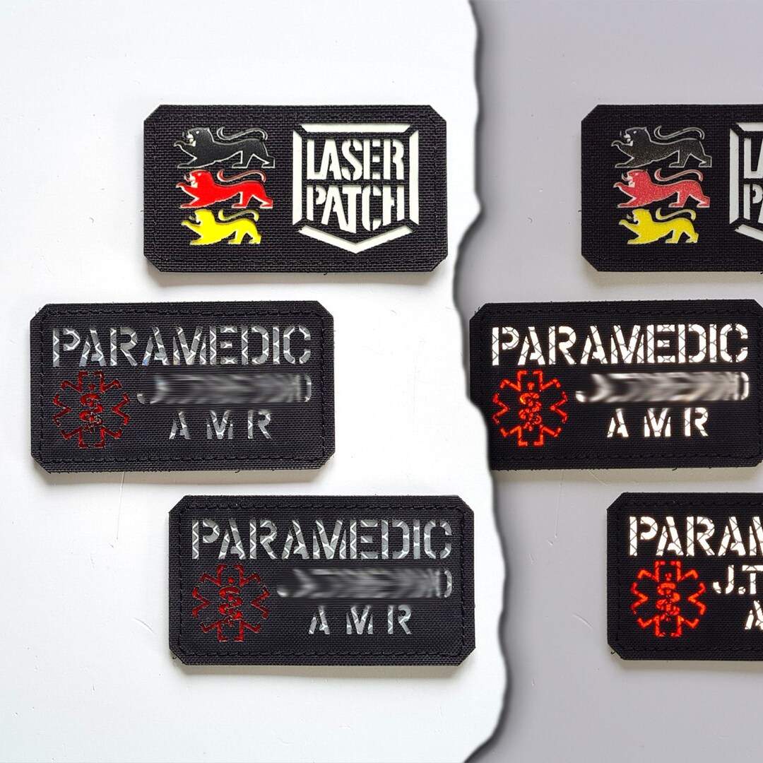 Medic Paramedic Name Patch Laser Cut 3.5x1.9 Cordura With Velcro - Etsy