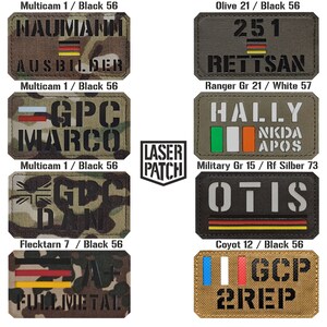 You Name / Callsign With Flag Laser Cut Cordura Patch With Velcro 90 X ...