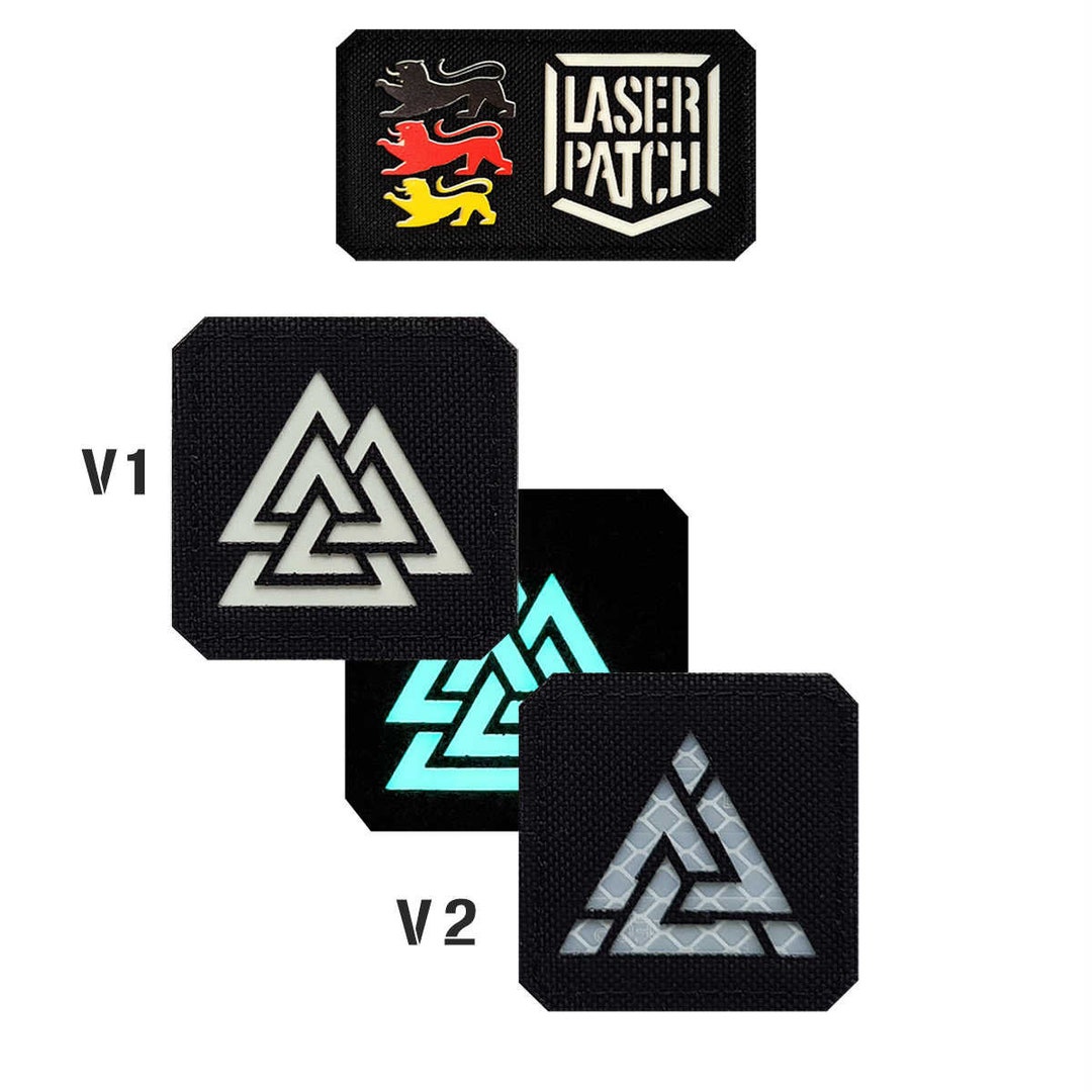Triangle Logo 2x2 Valknut Viking Age Laser Cut Cordura Patch With ...