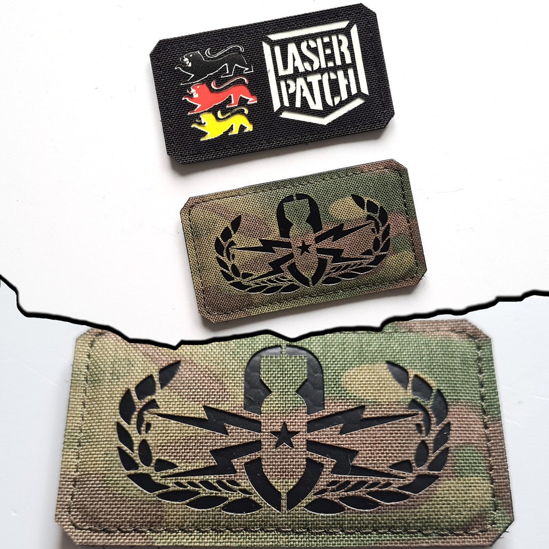 US Army EOD Explosive Ordnance Disposal Laser Cut 3.5x2 Cordura With Velcro - Etsy