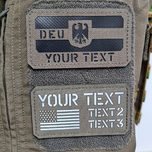 You Name / Callsign With Flag Laser Cut Cordura Patch With Velcro 90 X ...