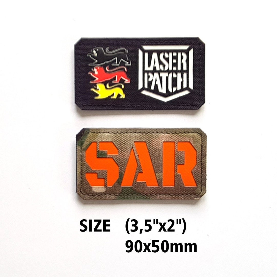 SAR 3.5x2 Laser Cut Cordura Patch With Velcro 90 X 50 Mm - Etsy