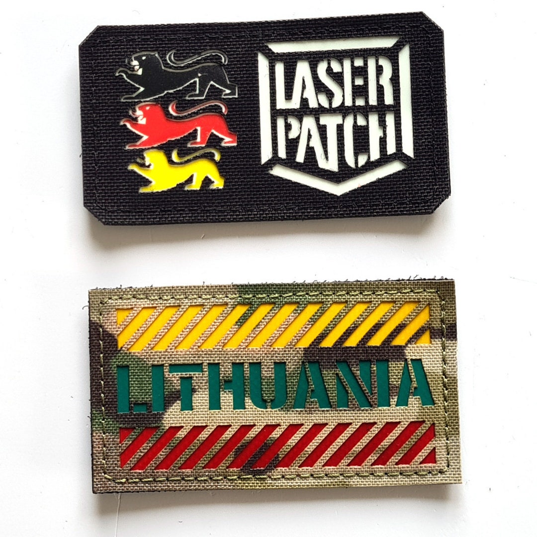 Lithuania Flag Tactic Laser Cut Cordura Patch With Velcro - Etsy