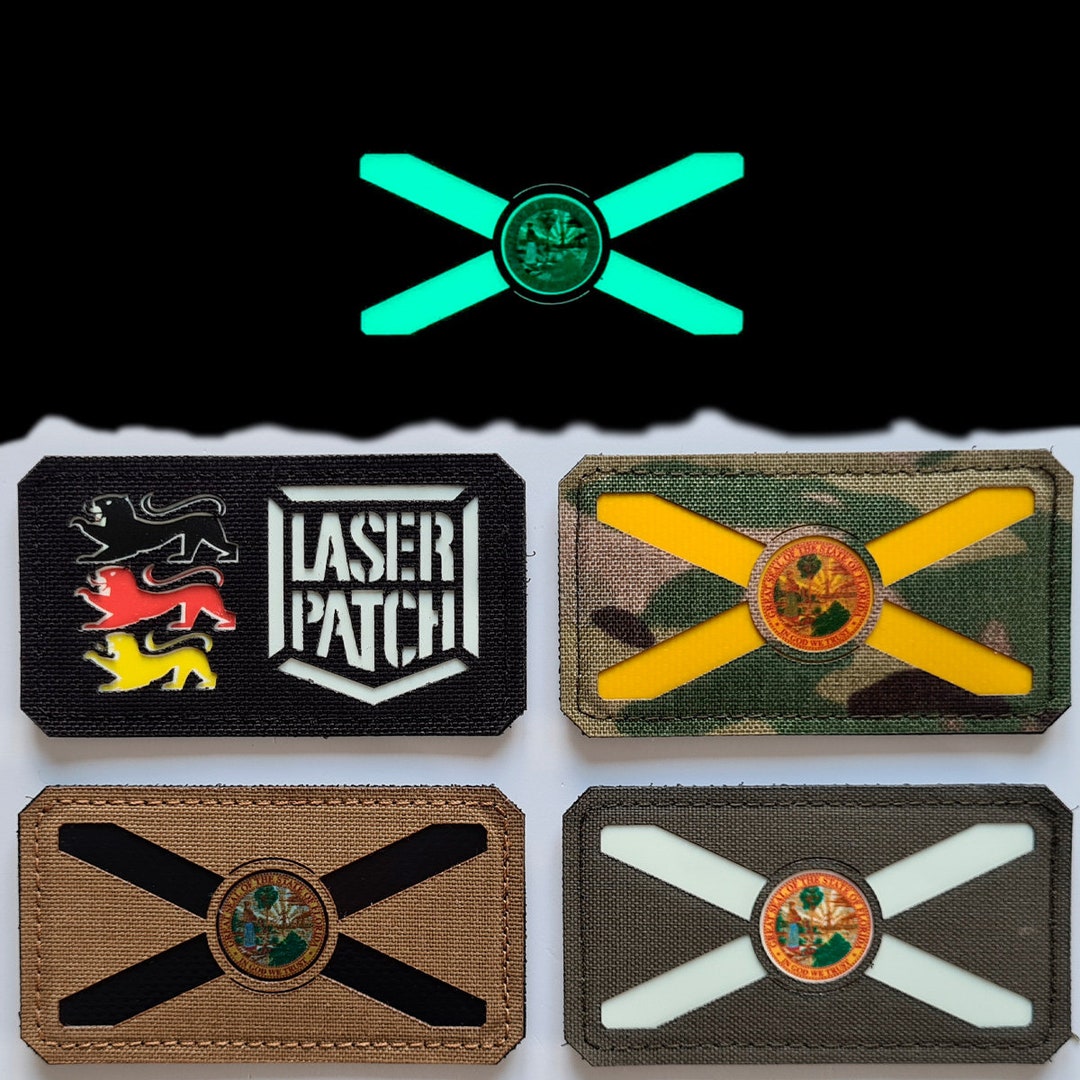 Florida State Flag FL 3.5x1.9 Laser Cut Patch With Velcro - Etsy