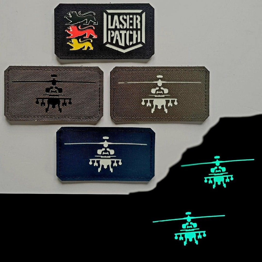 US Navy Helicopter Apache AH 64 Laser Cut Cordura With Velcro 90 X 50 ...