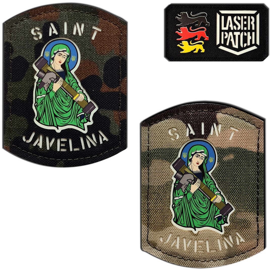 Saint Javelin Laser Cut 3.1x2.7 Cordura Patch Ukraine With Velcro - Etsy