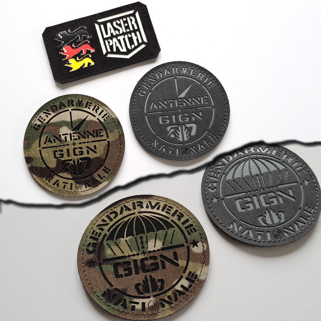Special Unit Gendarmerie Nationale GIGN France Laser Cut Cordura Patch ...