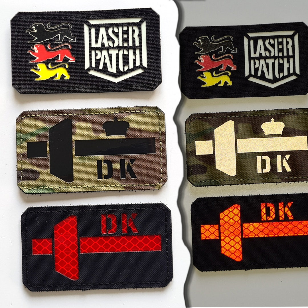 Denmark Flag Tactic Laser Cut Cordura Patch With Velcro - Etsy