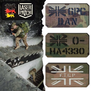 You Name / Callsign With Flag Laser Cut Cordura Patch With Velcro 90 X ...