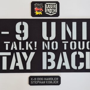 Jumbo Custom Text Callsign Laser Cut Cordura Patch With Velcro 220 X ...