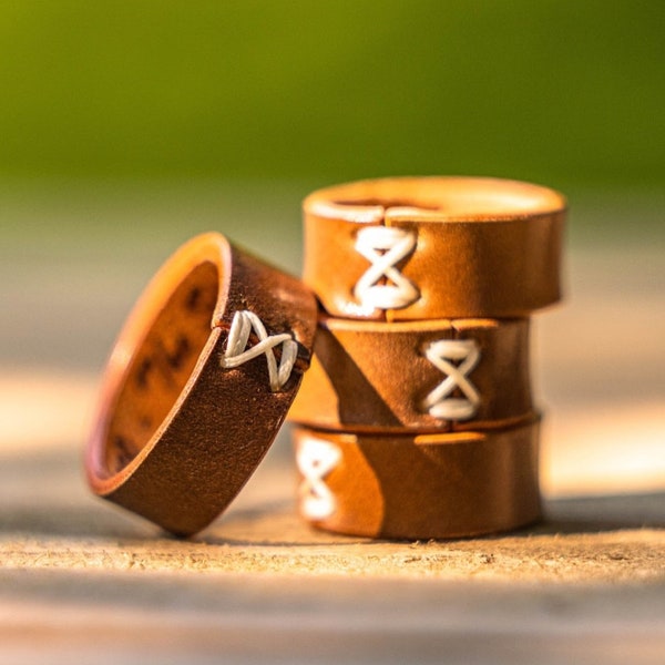 Leather Ring - Etsy