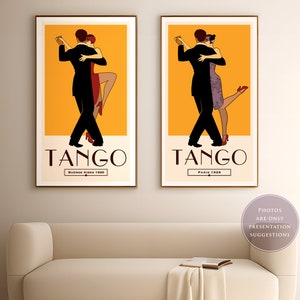 TANGO DANCERS Art Print. POSTER Tango Dancers. Printable Instant ...