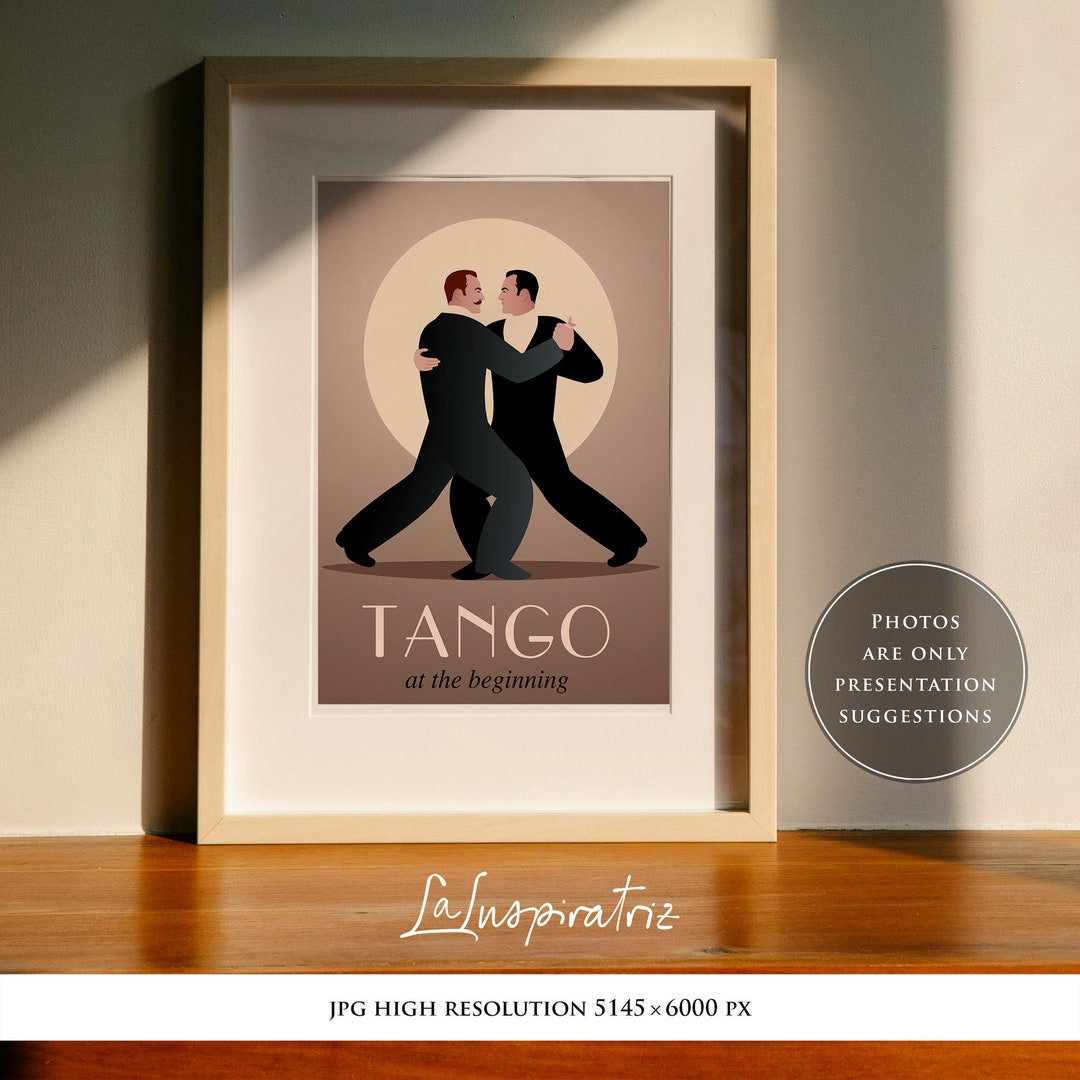 TANGO DANCERS Art Print. Digital Download. Sublimation Tango Design ...