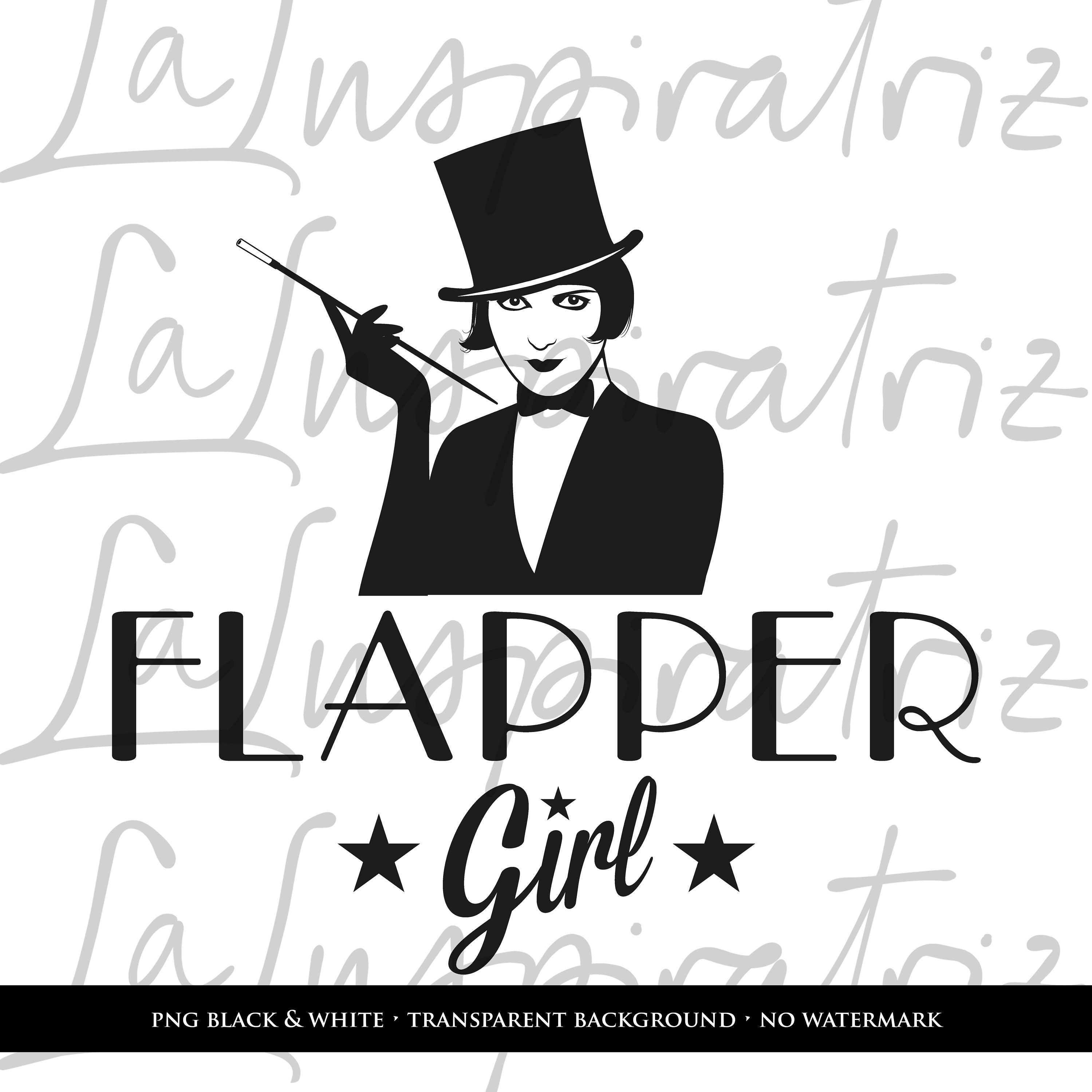 Original FLAPPER GIRL Design, Retro 1920s Fashion, Digital Download PNG ...
