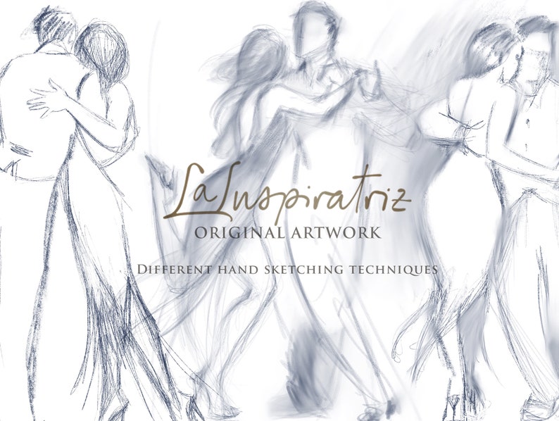 TANGO DANCERS Art Print. Hand-drawn Sketches Tango Dancers. Printable ...