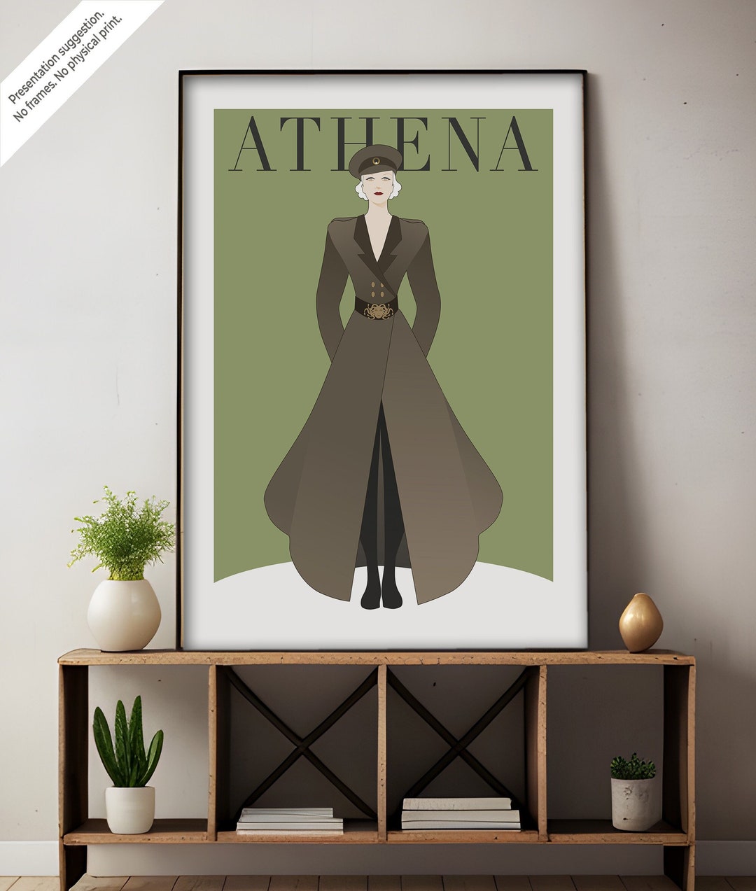 ATHENA Art Print- Fashion Retro - Greek Gods and Goddesses - INSTANT ...