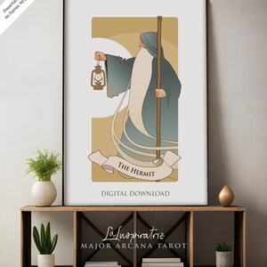 La Inspiratriz TAROT ARCANA - Art Prints - the Hermit - Original High ...