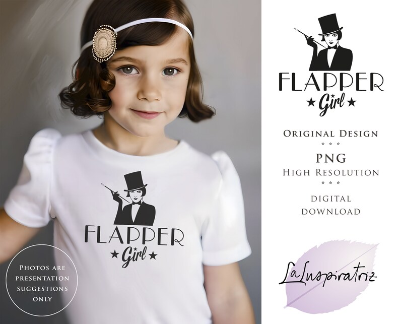 Original FLAPPER GIRL Design, Retro 1920s Fashion, Digital Download PNG ...