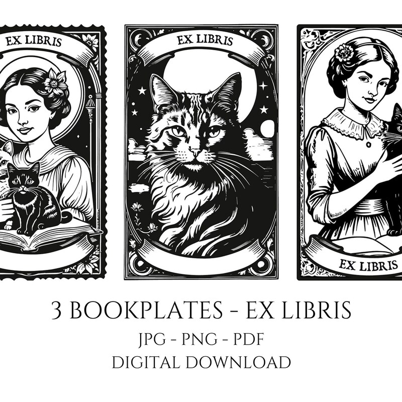 Digital Bookplates - Etsy