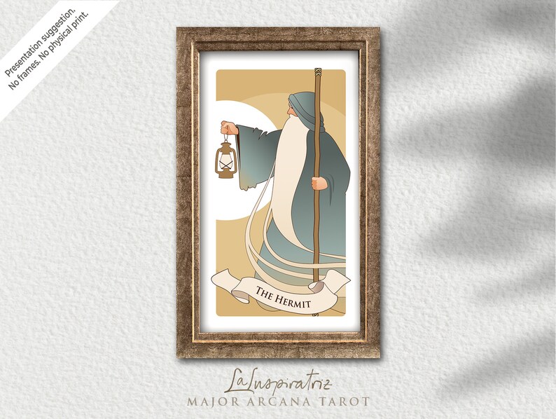 La Inspiratriz TAROT ARCANA - Art Prints - the Hermit - Original High ...
