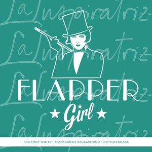 Original FLAPPER GIRL Design, Retro 1920s Fashion, Digital Download PNG ...
