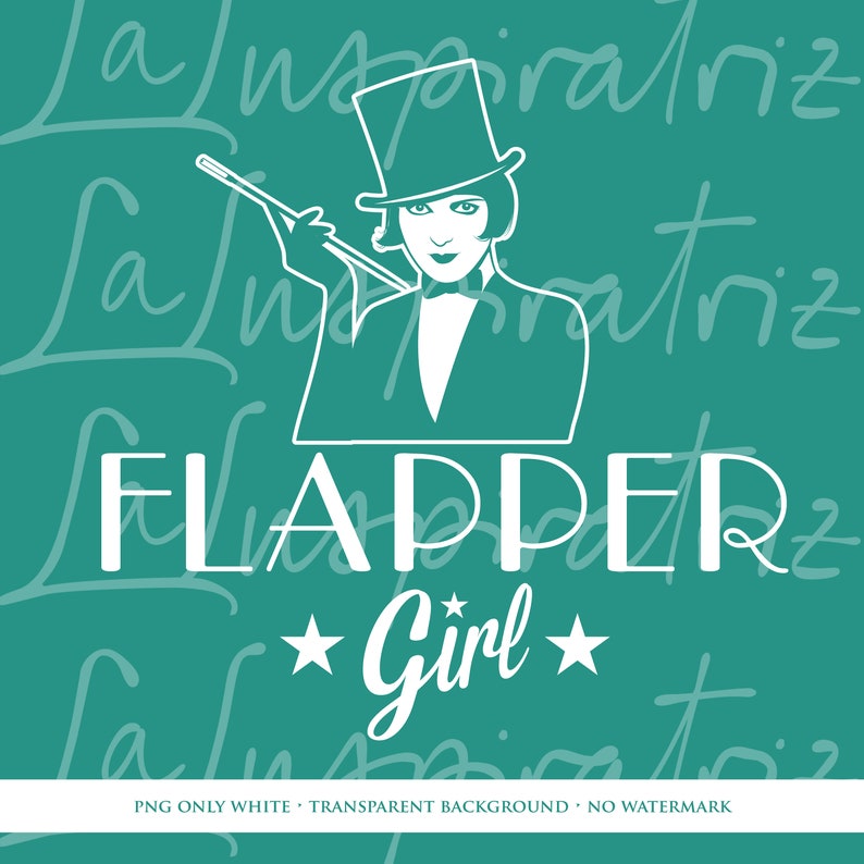 Original FLAPPER GIRL Design, Retro 1920s Fashion, Digital Download PNG ...