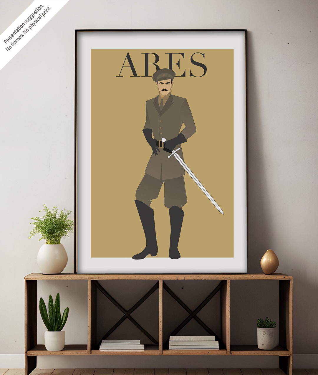 ARES Art Print - Fashion Retro - Greek Gods and Goddesses - INSTANT ...